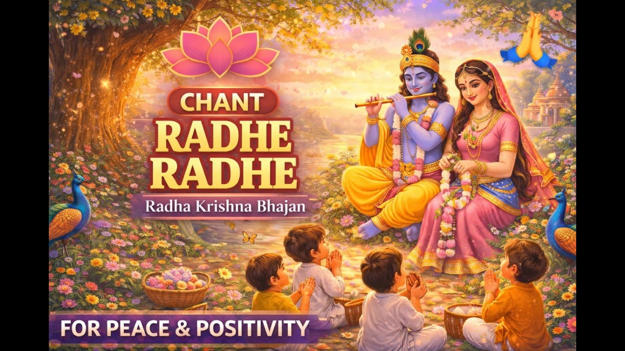 Radhe Radhe Chanting 🌸 Radha Krishna Bhajan | Divine Peace & Positive ...