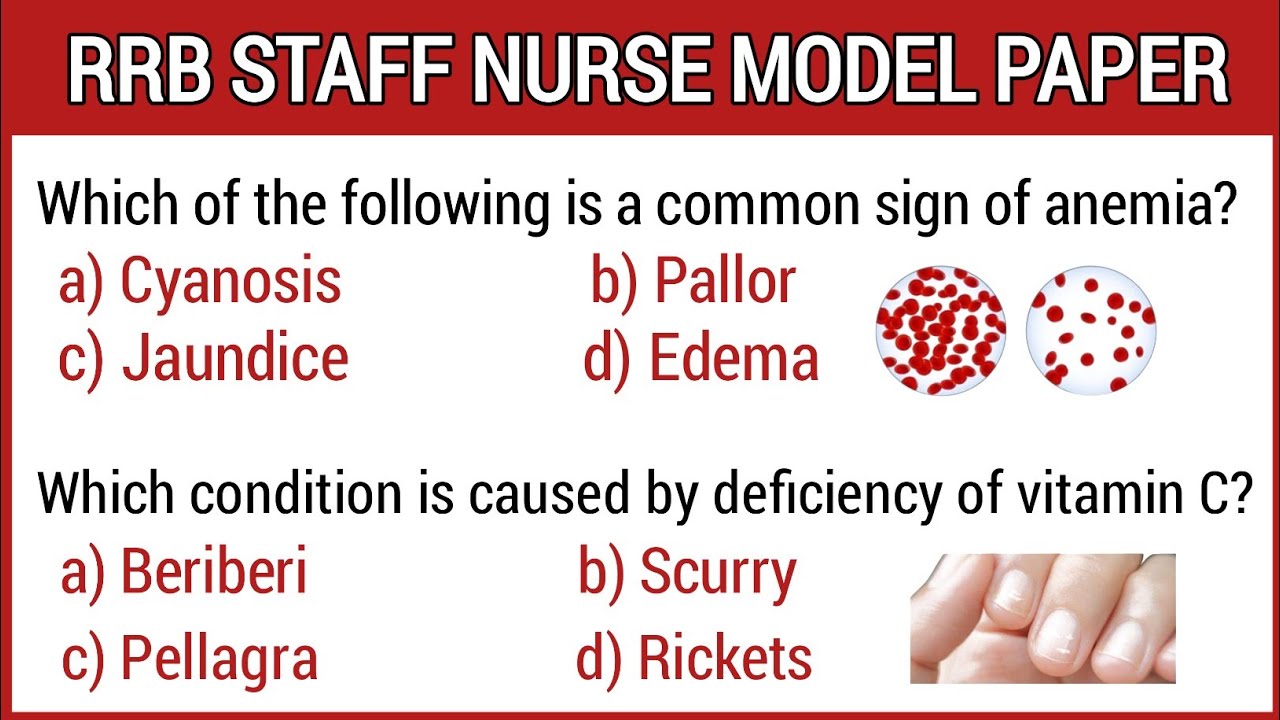 RRB Staff Nurse Exam Model paper || Staff Nurse superintendent exam ...