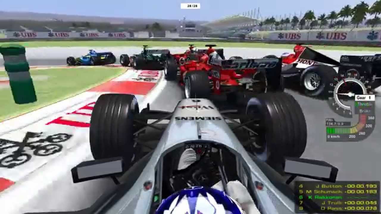 rFactor - F1 2004 - Championship Season - #2 Malaysia - YouTube