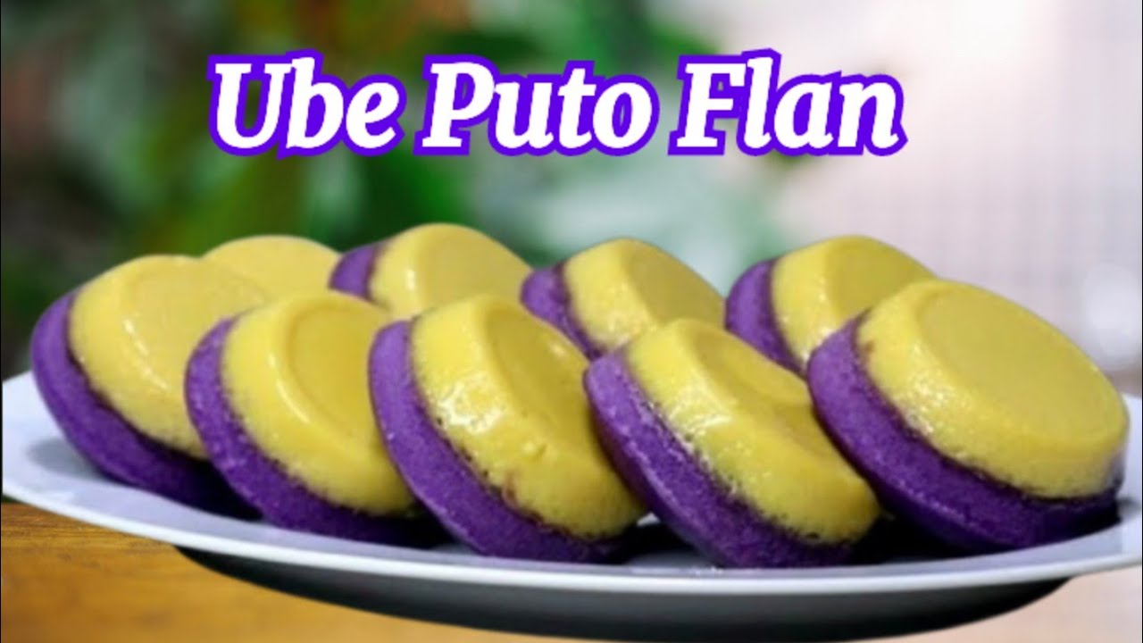 Ube Puto Flan | Combined Puto And Leche Flan Recipe - YouTube