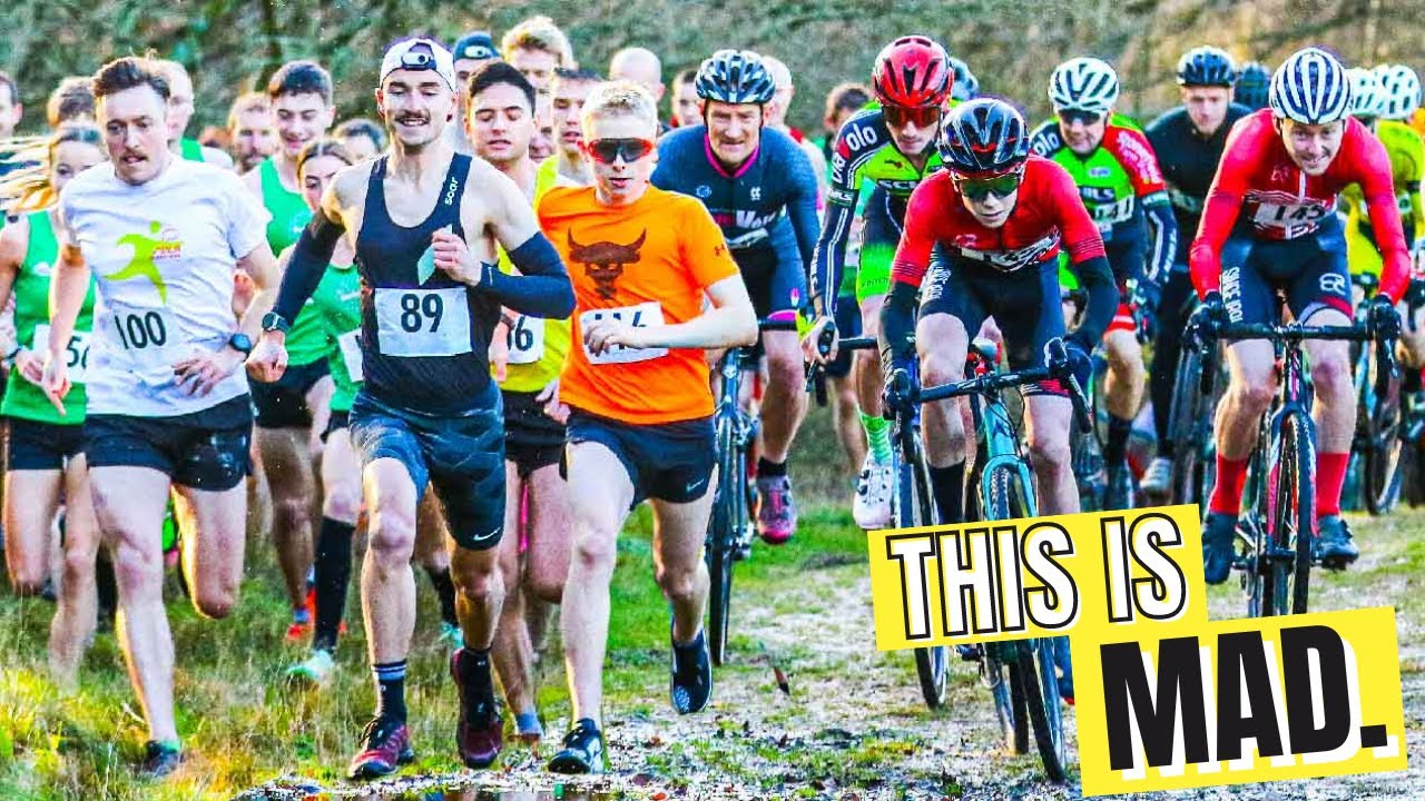 MOST BIZARRE Race I've Ever Done- Can I Run FASTER THAN A BIKE? - YouTube