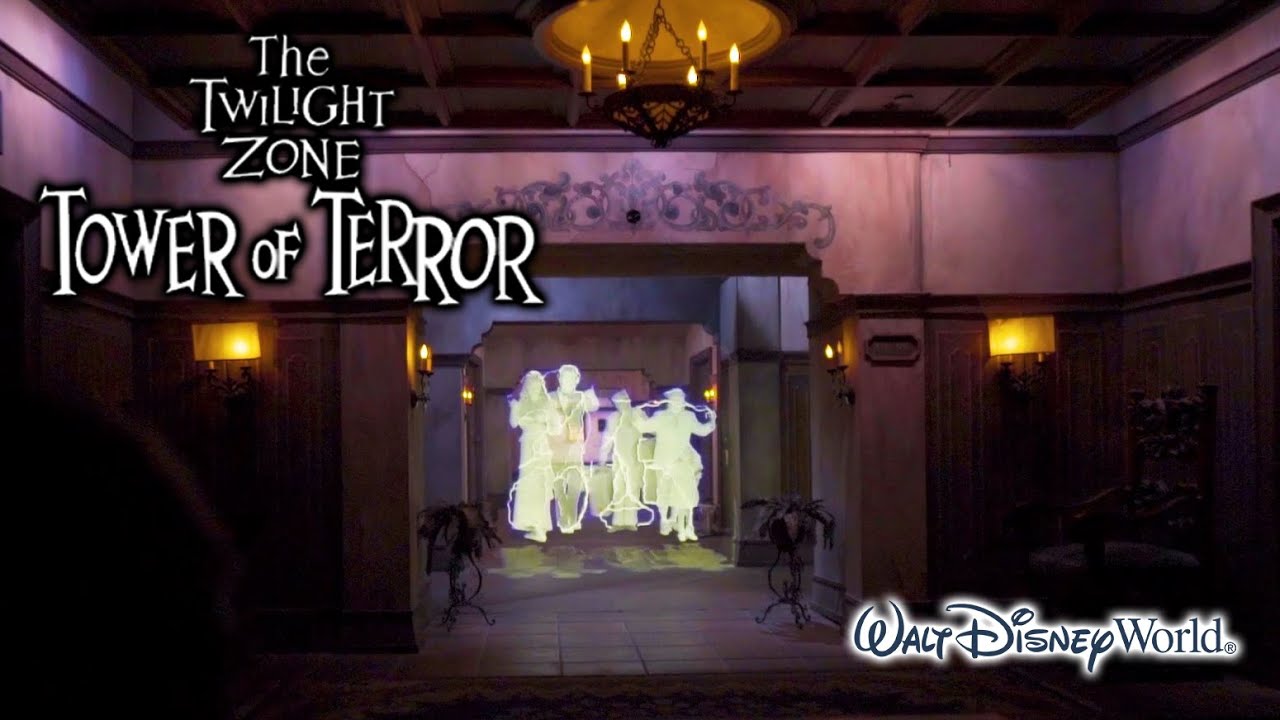 2020 The Twilight Zone Tower of Terror On Ride Low Light HD POV Walt ...