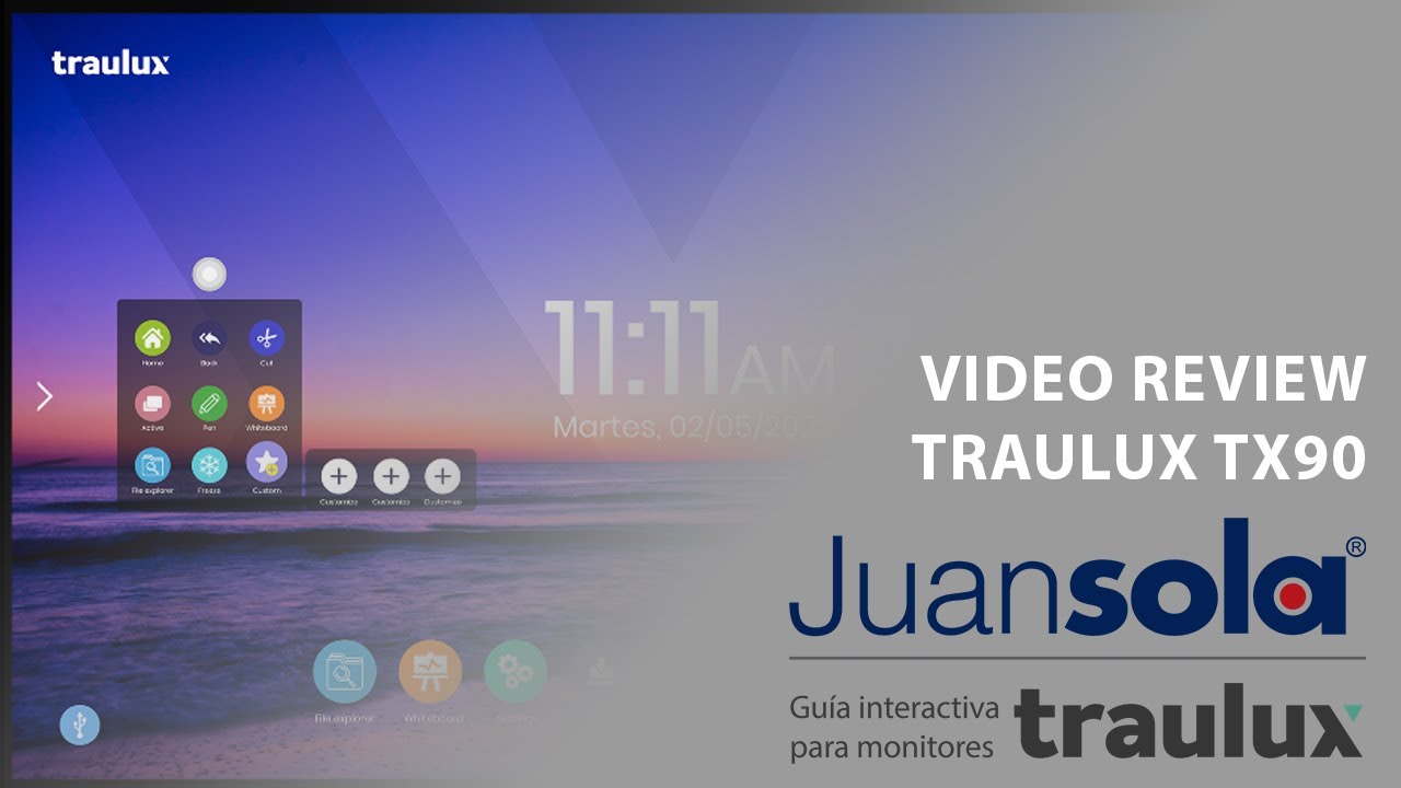 Video review - Monitor interactivo TX90 de Traulux - YouTube