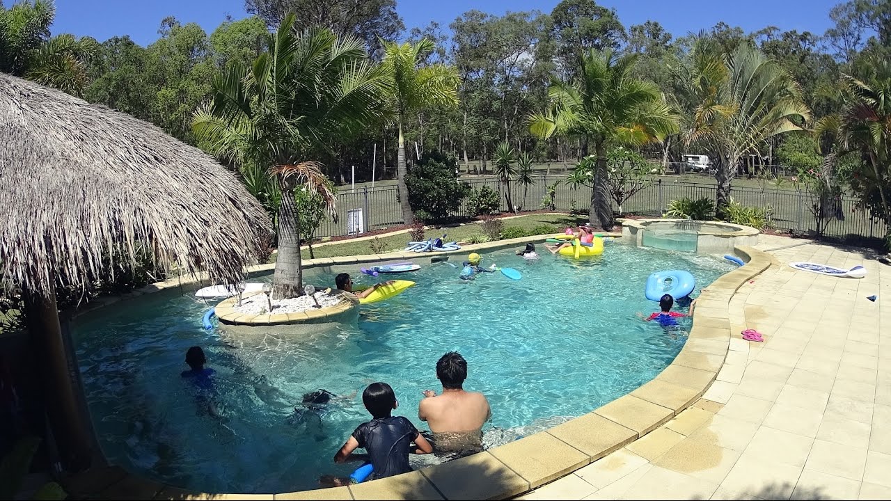 2017 Summer Fun on New Year's day! Pool Party! Dab dance jump into ...