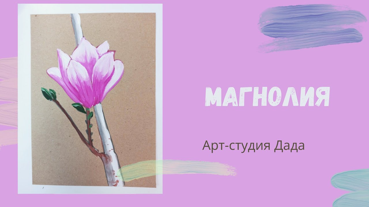 Как нарисовать магнолию Youtube