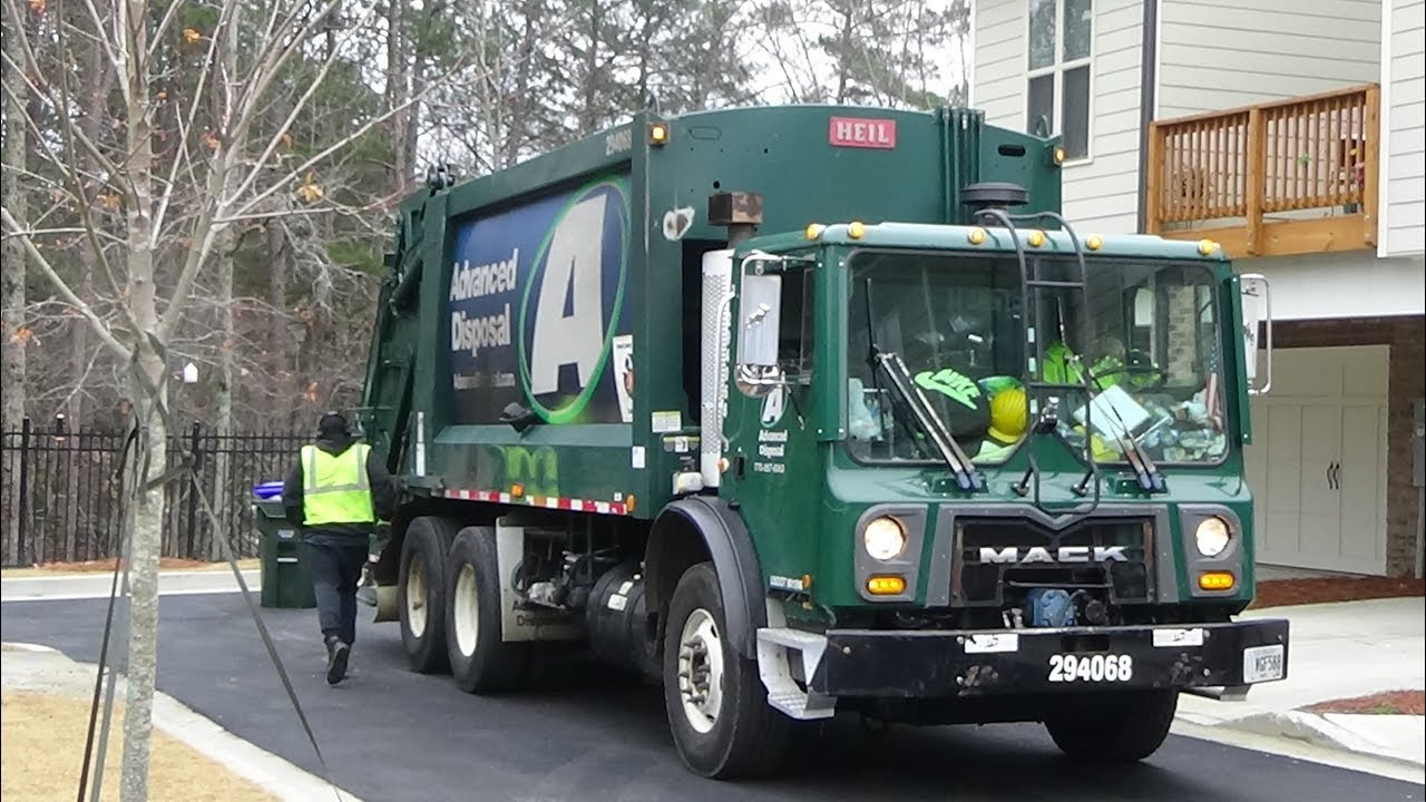 Veolia Enviro./ Advanced Disposal- Mack MRU Heil Rear Load Trash Truck ...