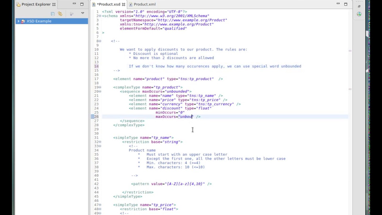 XML Schema definition (XSD) - Specifying cardinality - YouTube