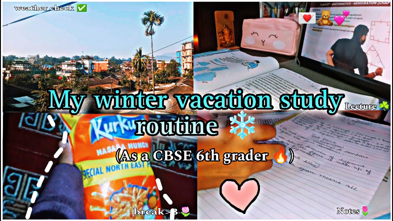 My winter vacation study routine 💕 ️|As a CBSE 6th grader 💌💪|Prachi day ...