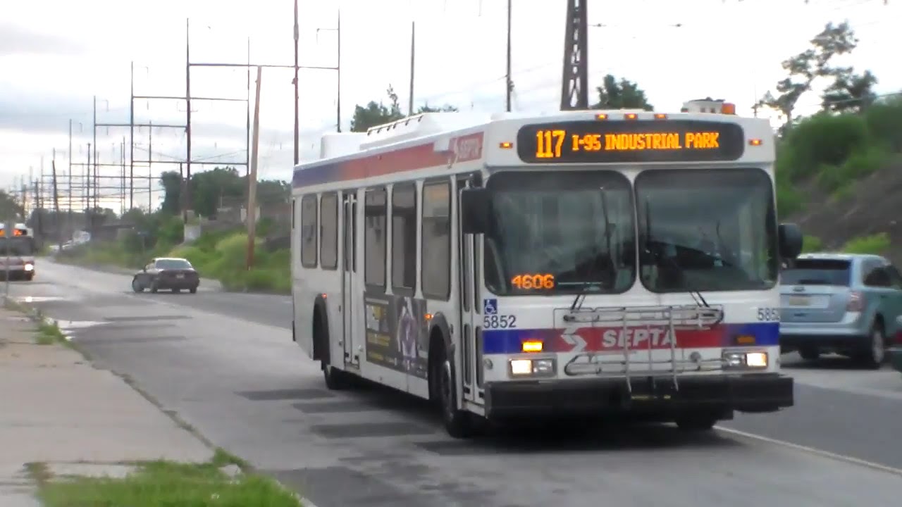 SEPTA BUS: NEW FLYER D40LF 5852 ON ROUTE: 117 - YouTube