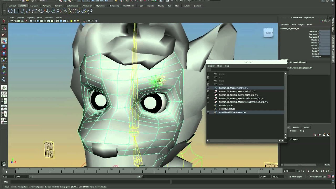 Character Tutorial - Face Rig Controls - Part 18/38 - YouTube