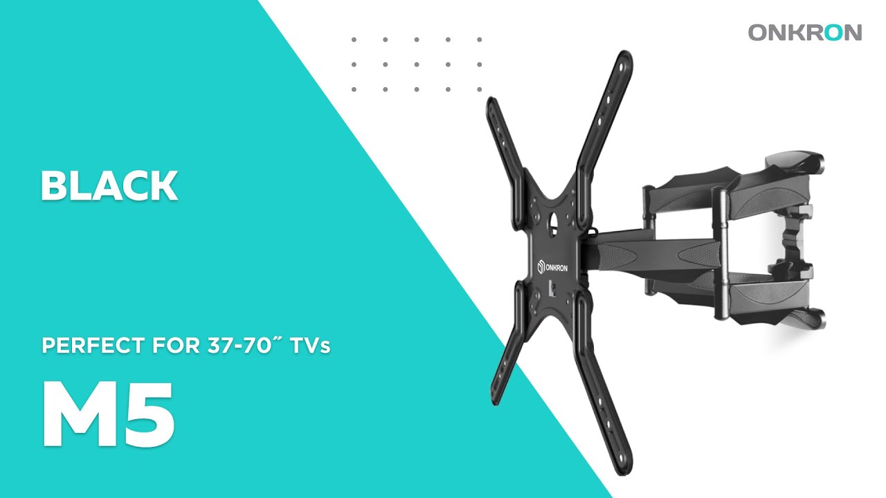 ONKRON кронштейн для телевизора 32"-70" наклонно-поворотный, M5 - YouTube