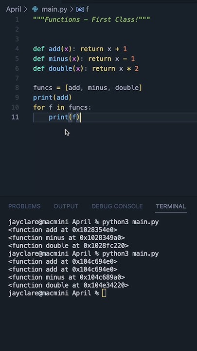 Python 3 Functions Are First Class Objects Coding Programming