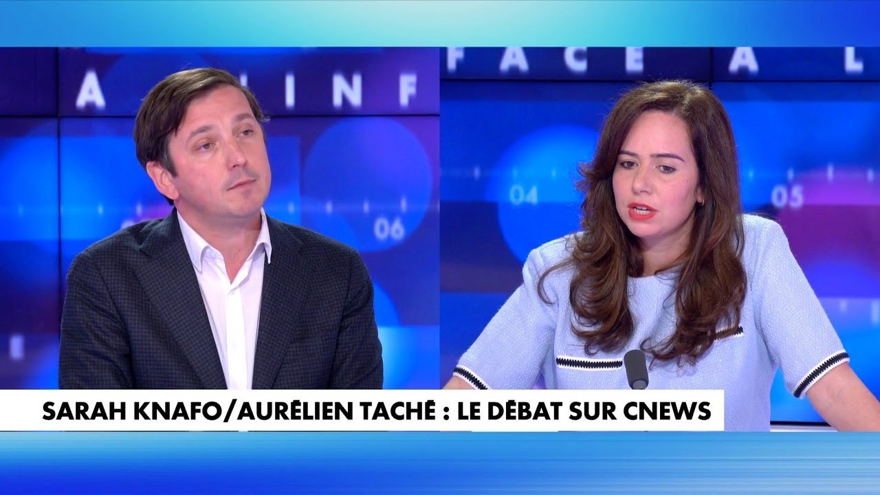 SARAH KNAFO VS AURELIEN TACHÉ (gros débat sur cnews) - YouTube