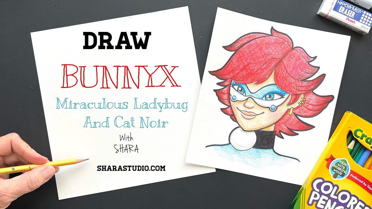 How to draw Bunnyx from miraculous ladybug and cat noir - YouTube