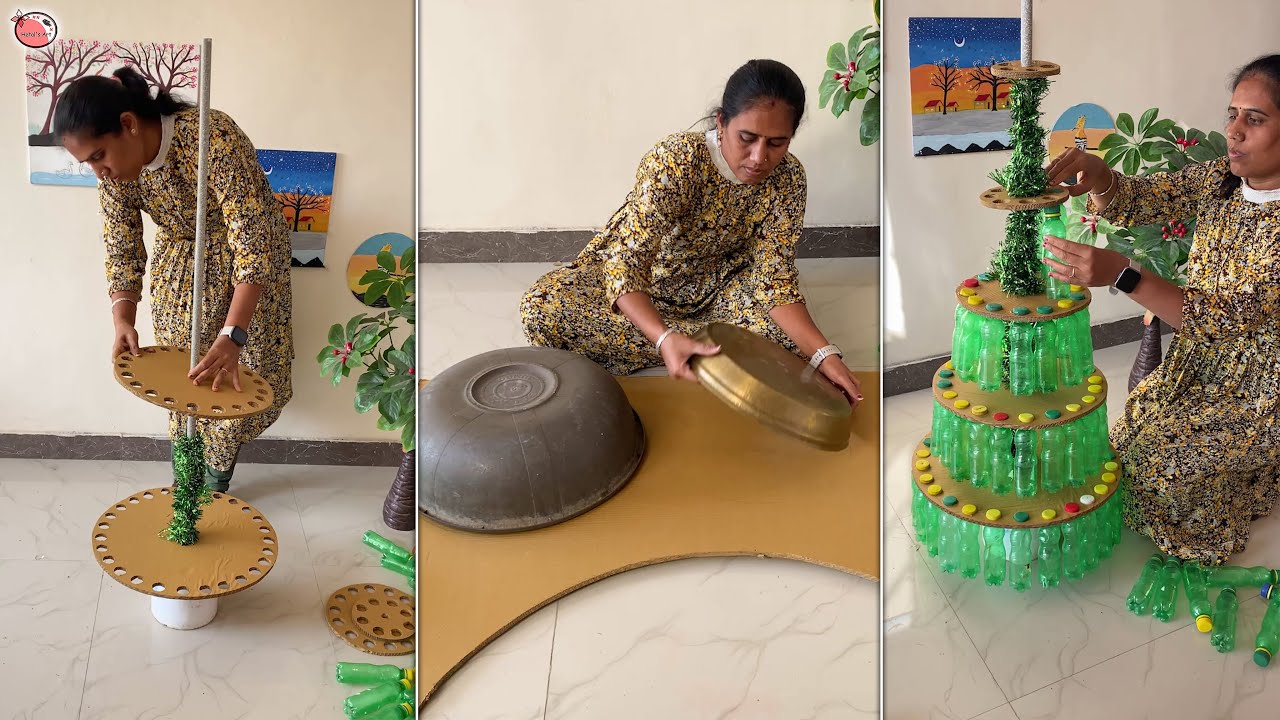 Genius DIY Recycled and Repurposed Christmas Tree making - YouTube