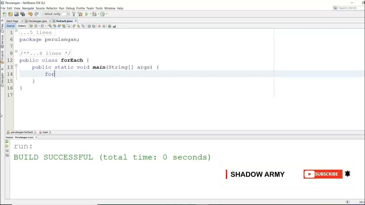 pemrograman dasar - perulangan foreach looping di java code - YouTube