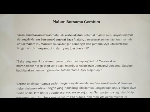 TUGAS BAHASA INDONESIA MC NON FORMAL \