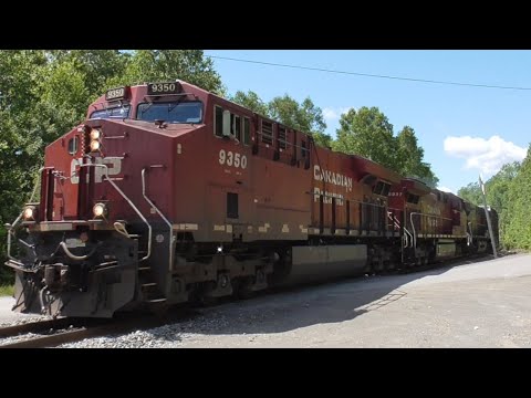 Canadian Pacific in Northern Maine - CP 132 With CP 9350 Blasts East Through Bodfish, ME on 6-24 ...