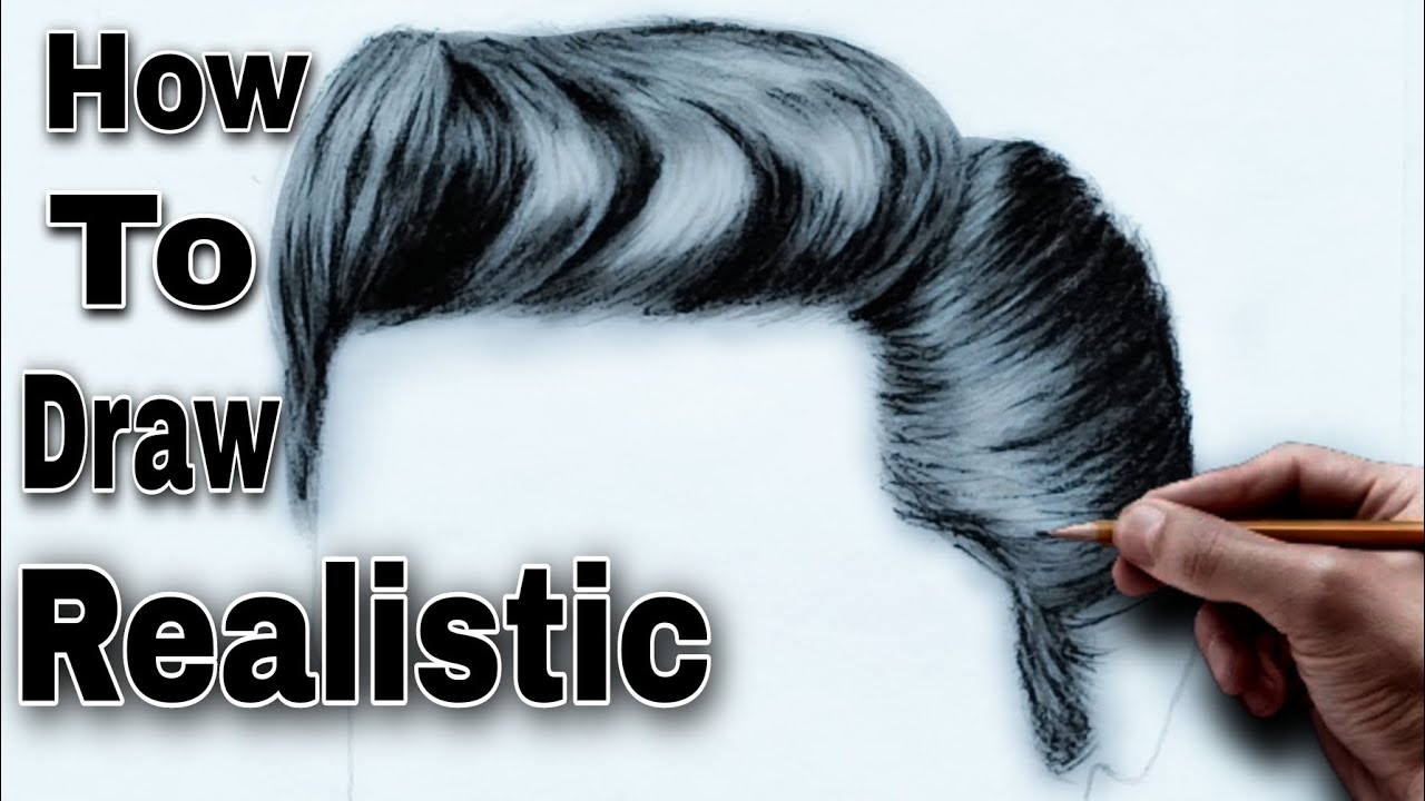 How I Draw Realistic Hair Tutorial For Beginners Youtube