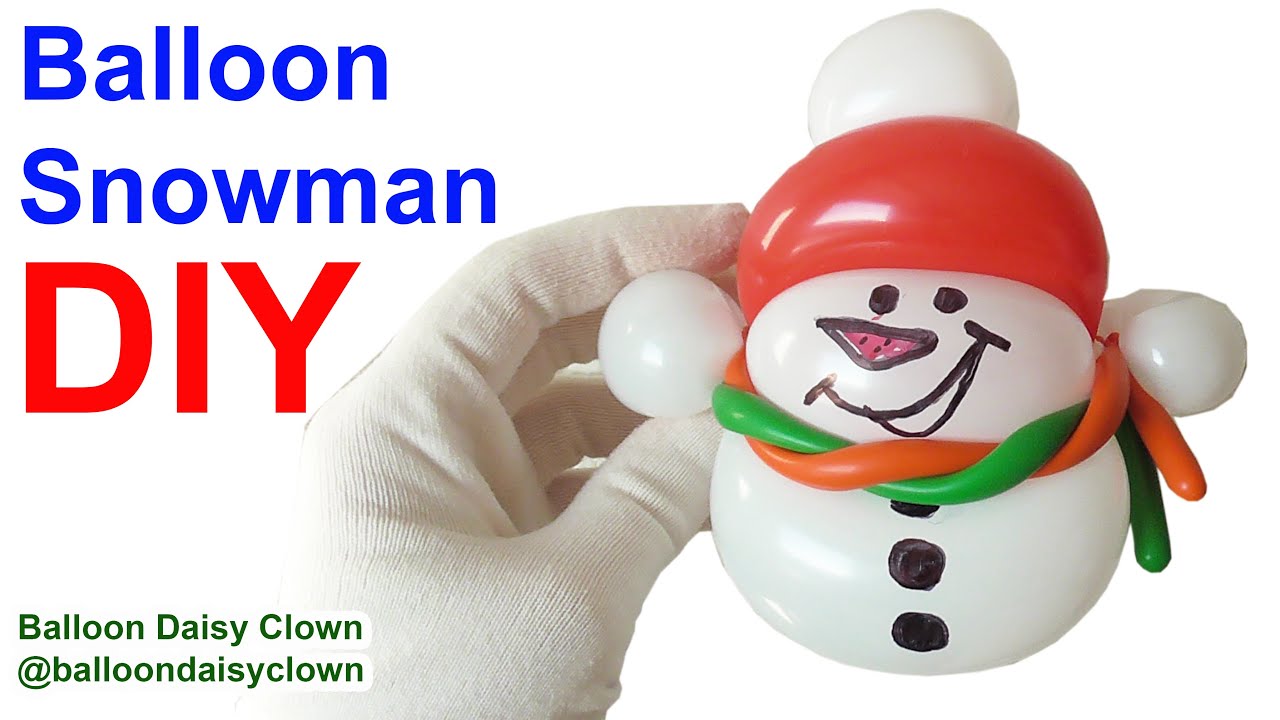 Balloon Snowman Christmas Craft DIY - YouTube