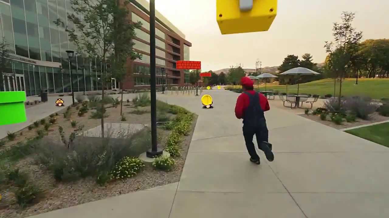 Super Mario Brothers Parkour - Part 1 In Real Life - YouTube