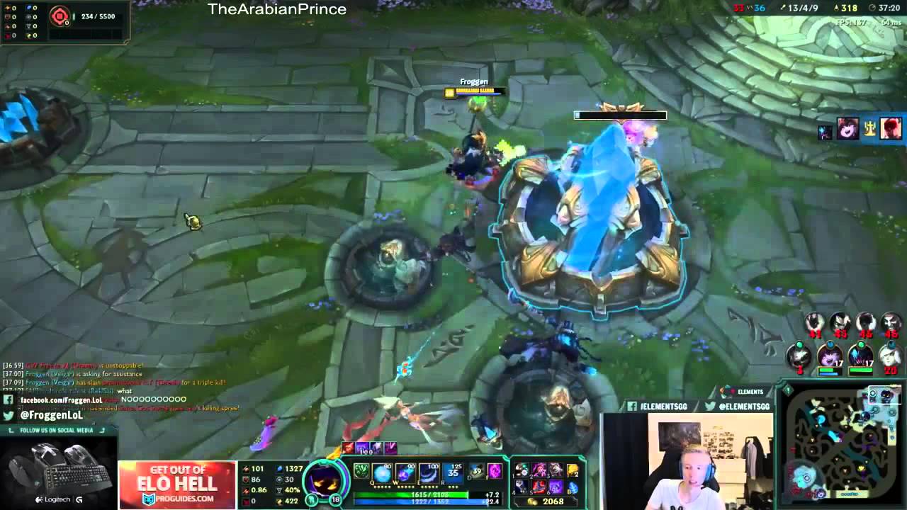 Froggen Veigar - Very Close Game - League of Legends - YouTube