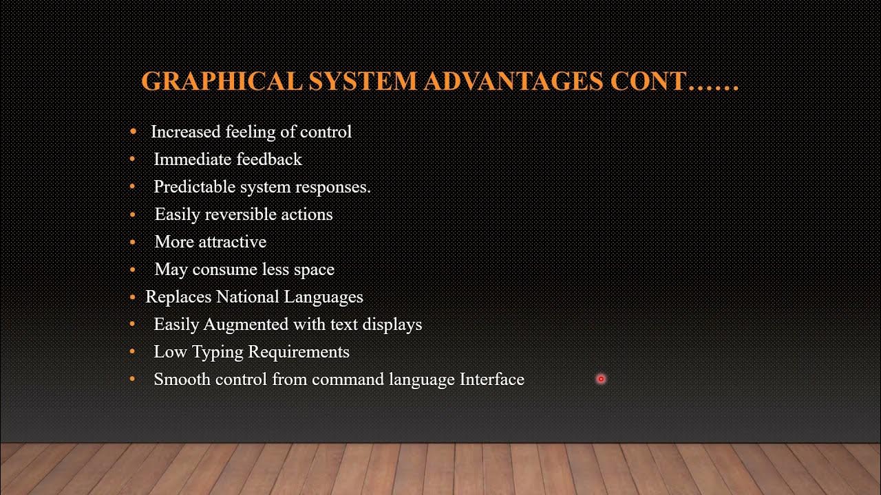 Graphical system :Advantages and Disadvantages(Module 1)|Lec-2|User ...