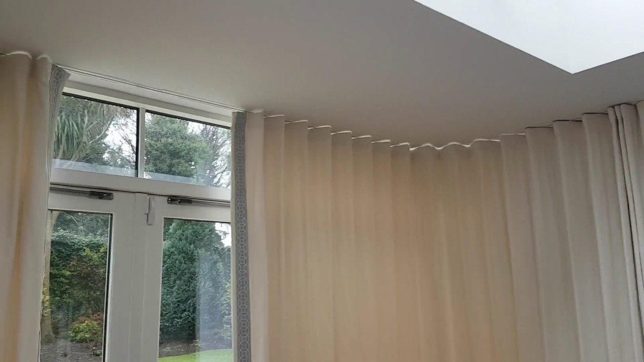 Electric curtains recess profile - YouTube
