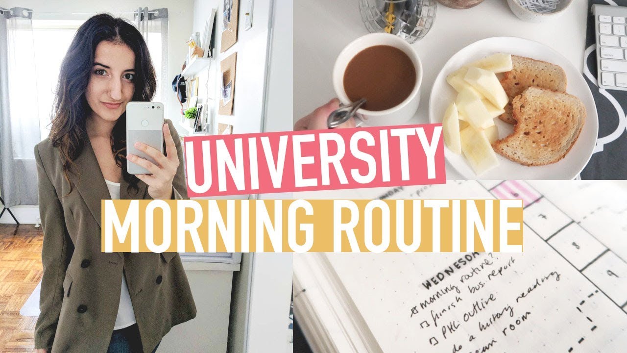 UNIVERSITY MORNING ROUTINE 2018 + HOW I CURL MY HAIR - YouTube