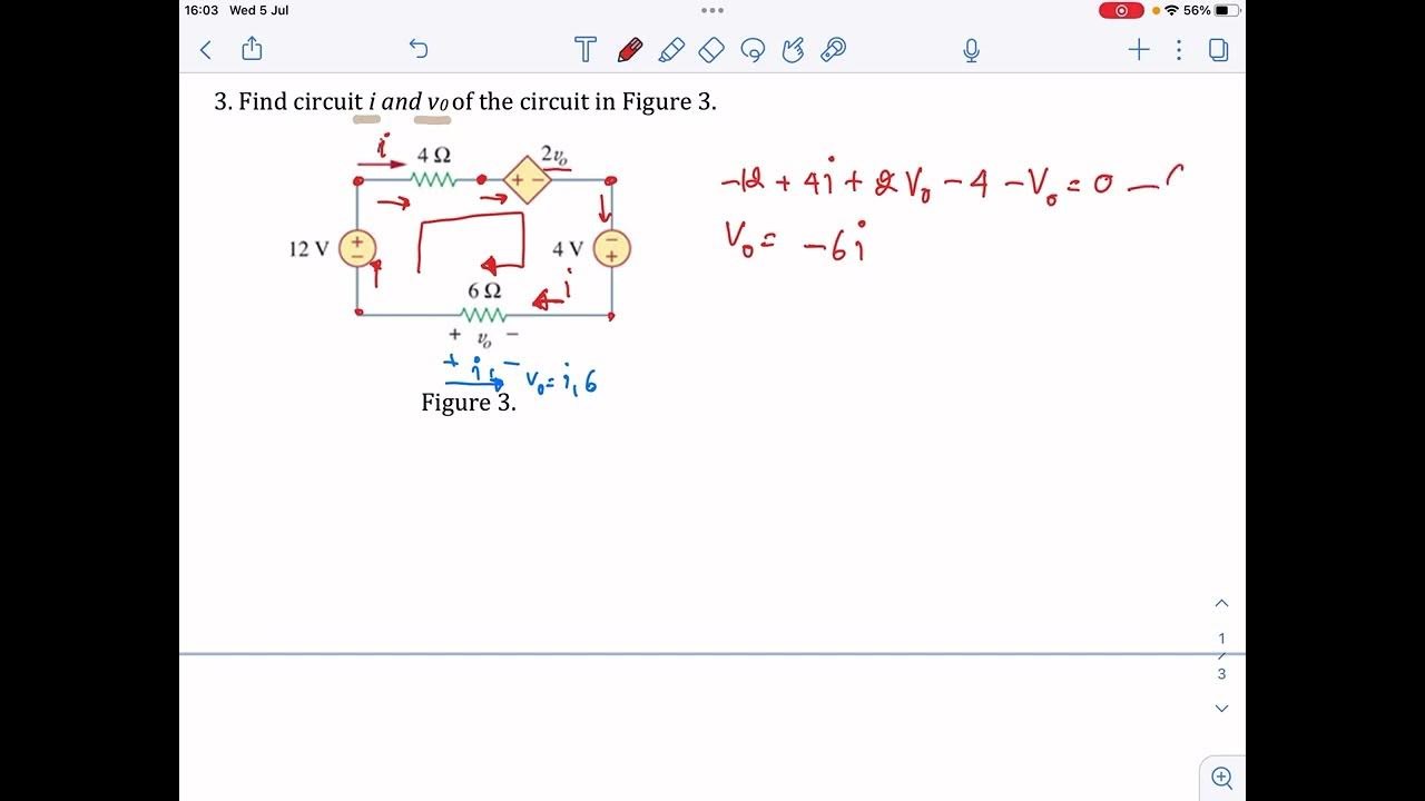 Ch2.2 An example of KVL with dependent source - YouTube