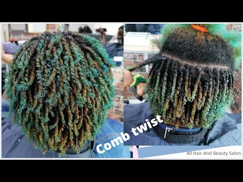 How to : Quick Natural Hair Locs Gel Comb Twist Method Tutorial ...