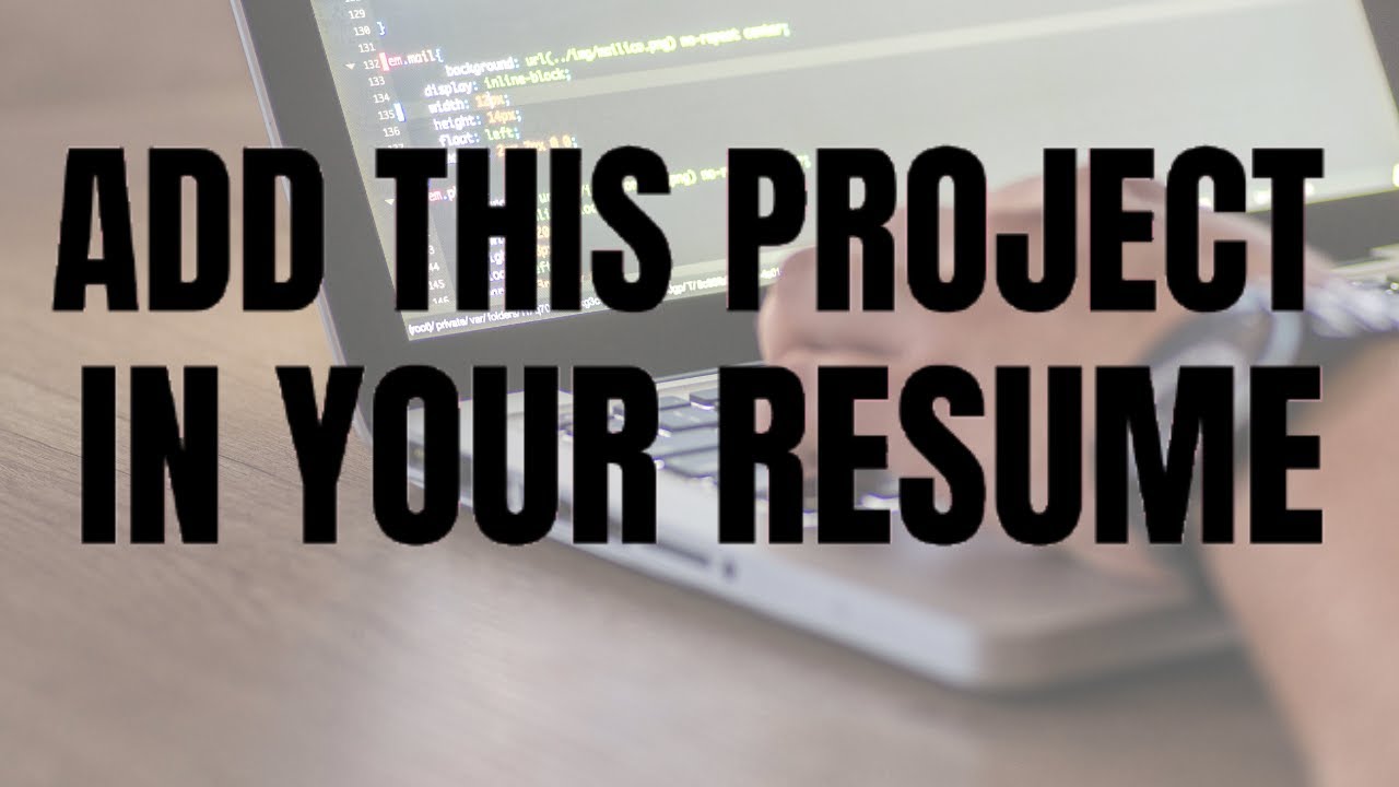 Add THIS Project To Your Resume For An Internship - YouTube