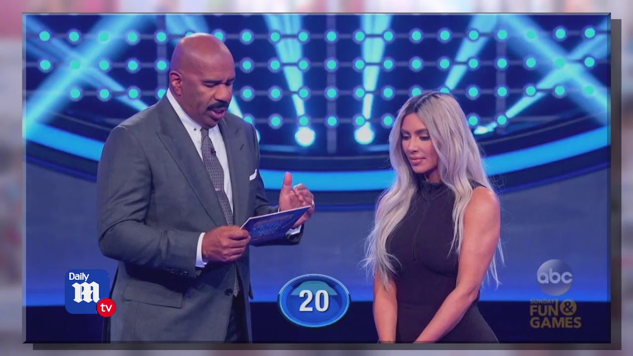 Kim Kardashian and Kanye West play 'Celebrity Family Feud ...