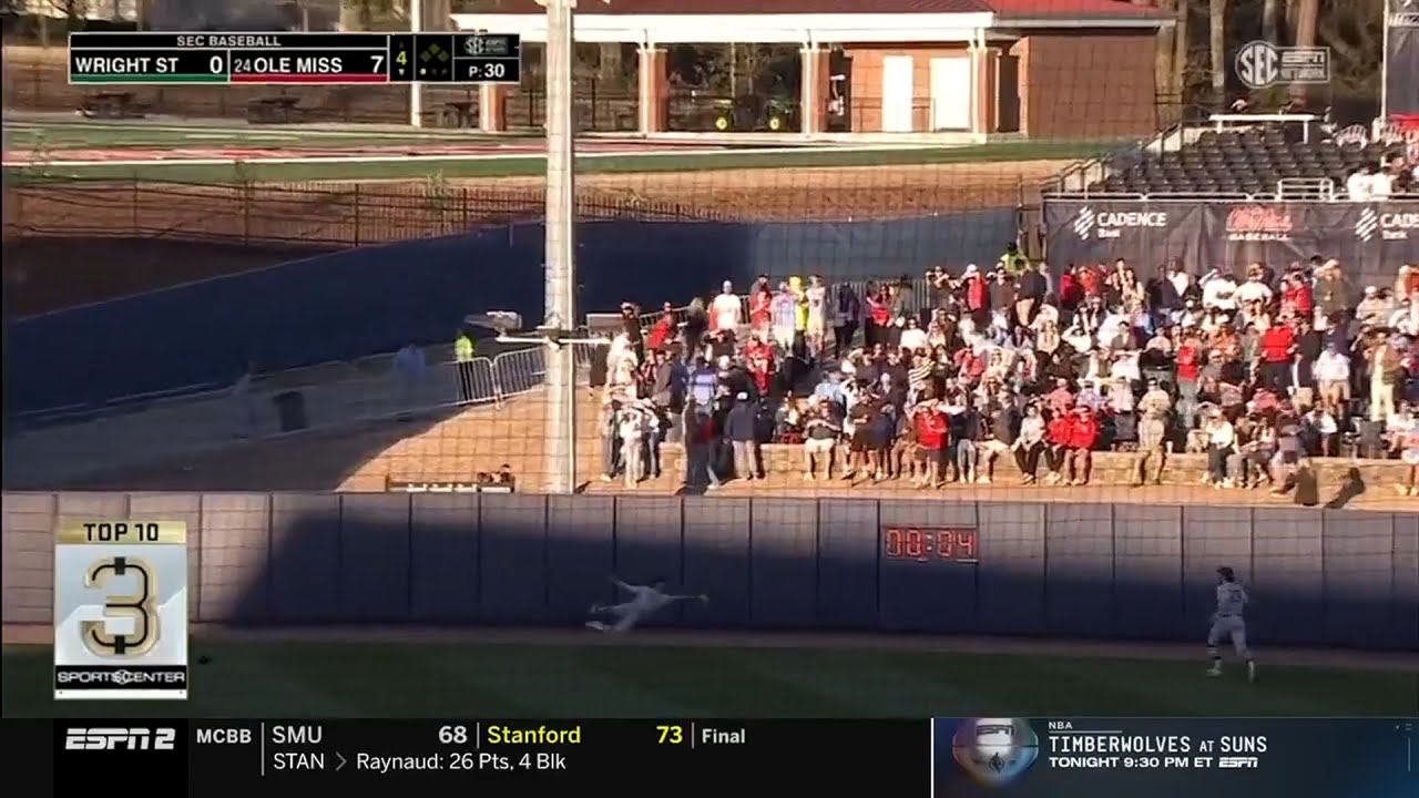 ESPN: Wright State CF Conlan Daniel's diving catch makes ESPN Top Ten ...