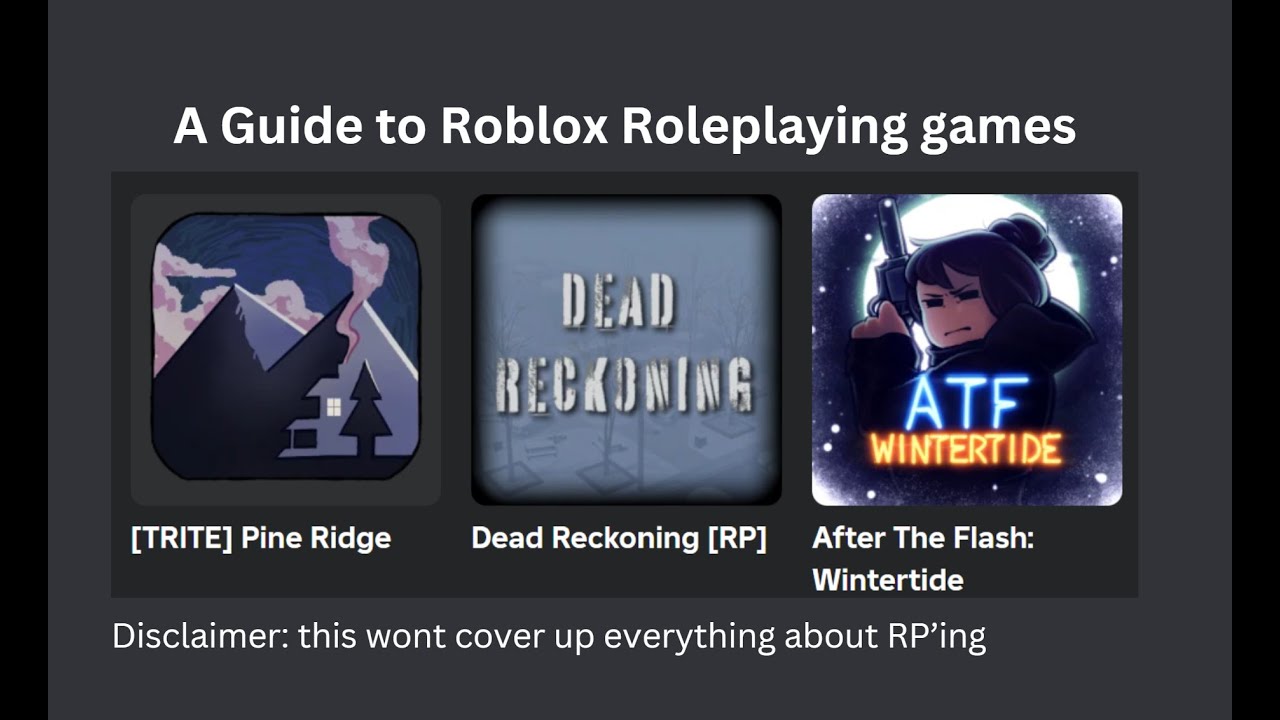 Roblox Roleplaying Guide (For newer ATF, LOTA, Pine Ridge fans) - YouTube
