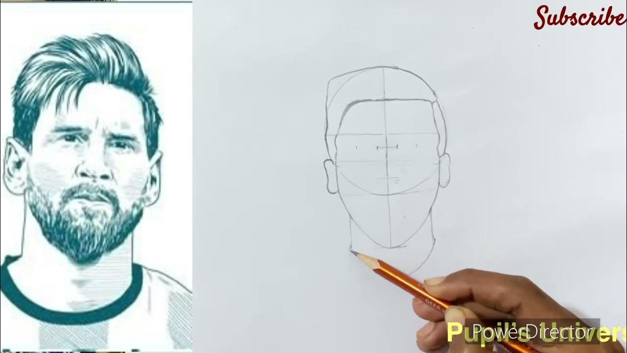 how to draw lionel messi ! pencil drawing of Lionel Messi ! #messi #lionelmessi #pencilart # ...