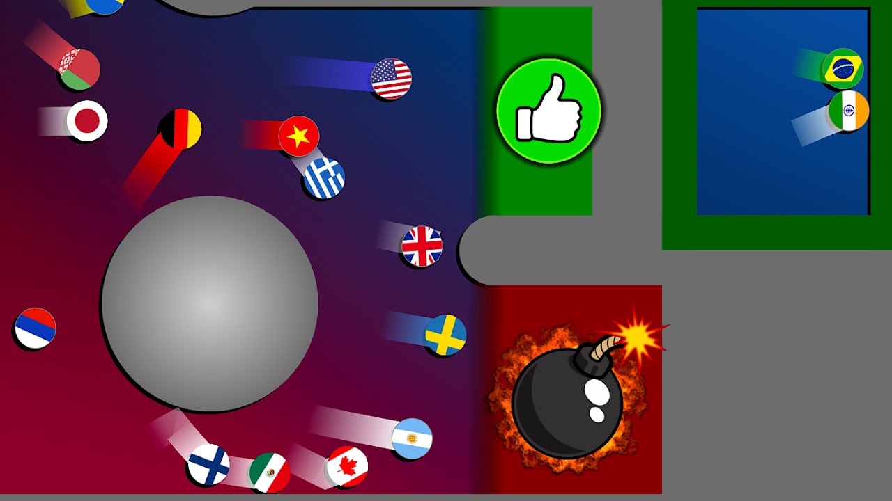 Don't Explode! Country Marble Race #2 - YouTube