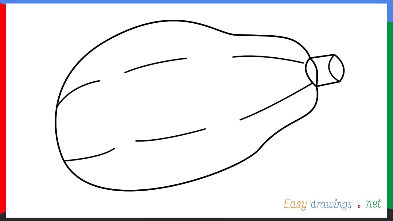How To Draw A Easy Papaya Step by Step for Beginners - YouTube