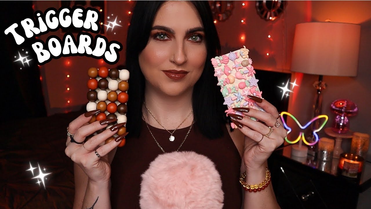 ASMR | Trigger Boards 🤎 Tapping & Scratching On Unique Textures - YouTube