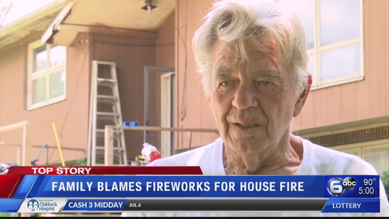 Speedwell family blames fireworks for house fire - YouTube