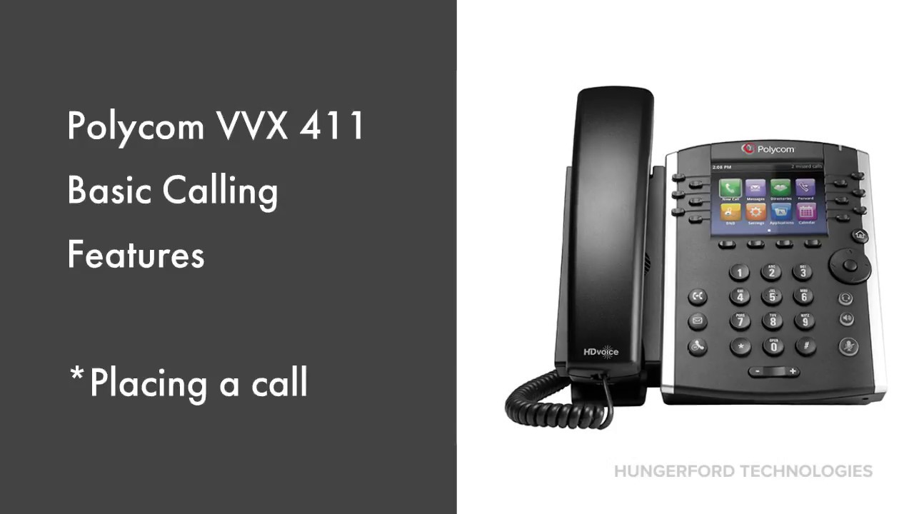 Polycom VVX411 Basic Calling Features- Placing a Call - YouTube