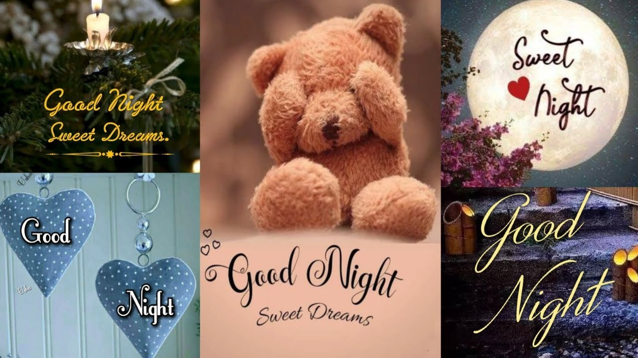 Good Night Teddy Bear With Flowers