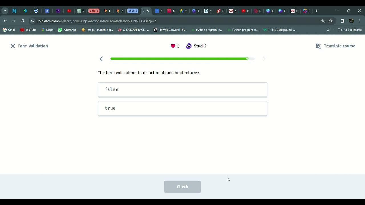 23 Form Validation | JavaScript Intermediate | Sololearn - YouTube