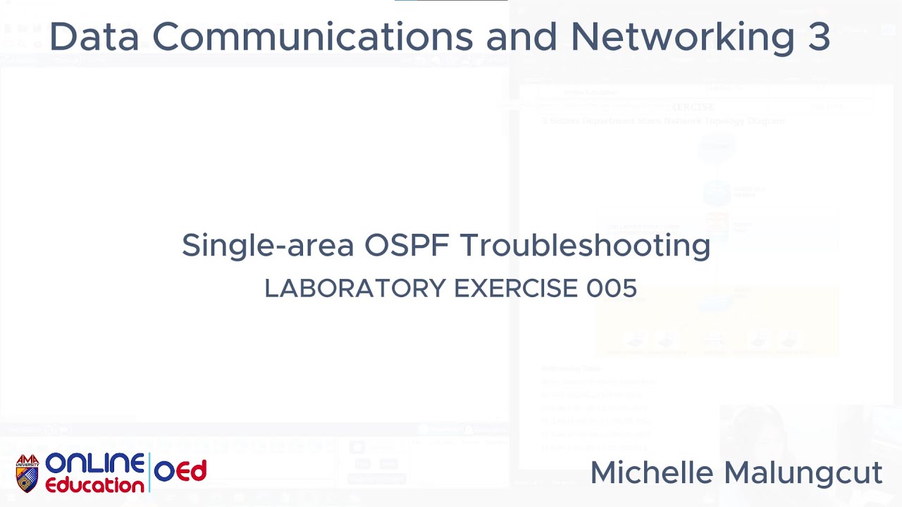 MIS6314 - Single-area OSPF Troubleshooting (Laboratory Exercise 005) - YouTube