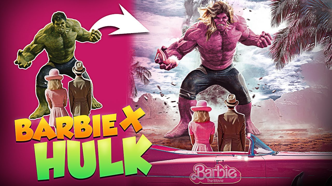 Funny Moment Create Barbie X Hulk in Photoshop! - YouTube