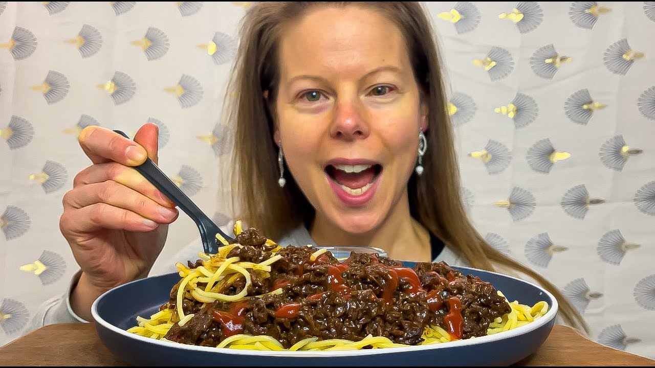 ASMR SPAGHETTI MILLION BEEF MUKBANG EATING SOUNDS - YouTube