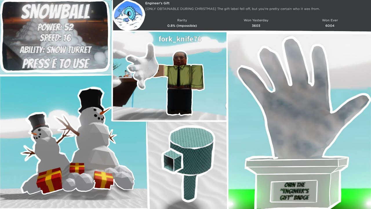 How to get the New Snowball Glove + Showcase | Roblox Slap Battles ⛄️⛄️ ...