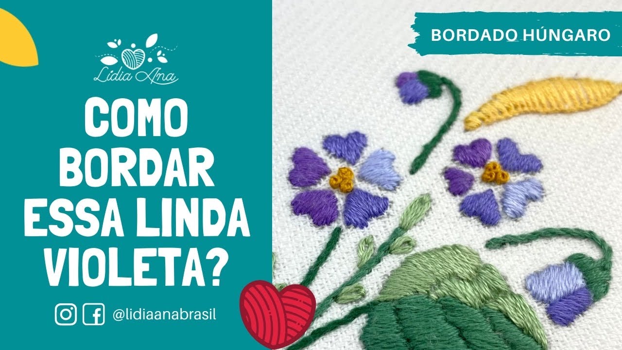 Como bordar essa linda Violeta? - YouTube