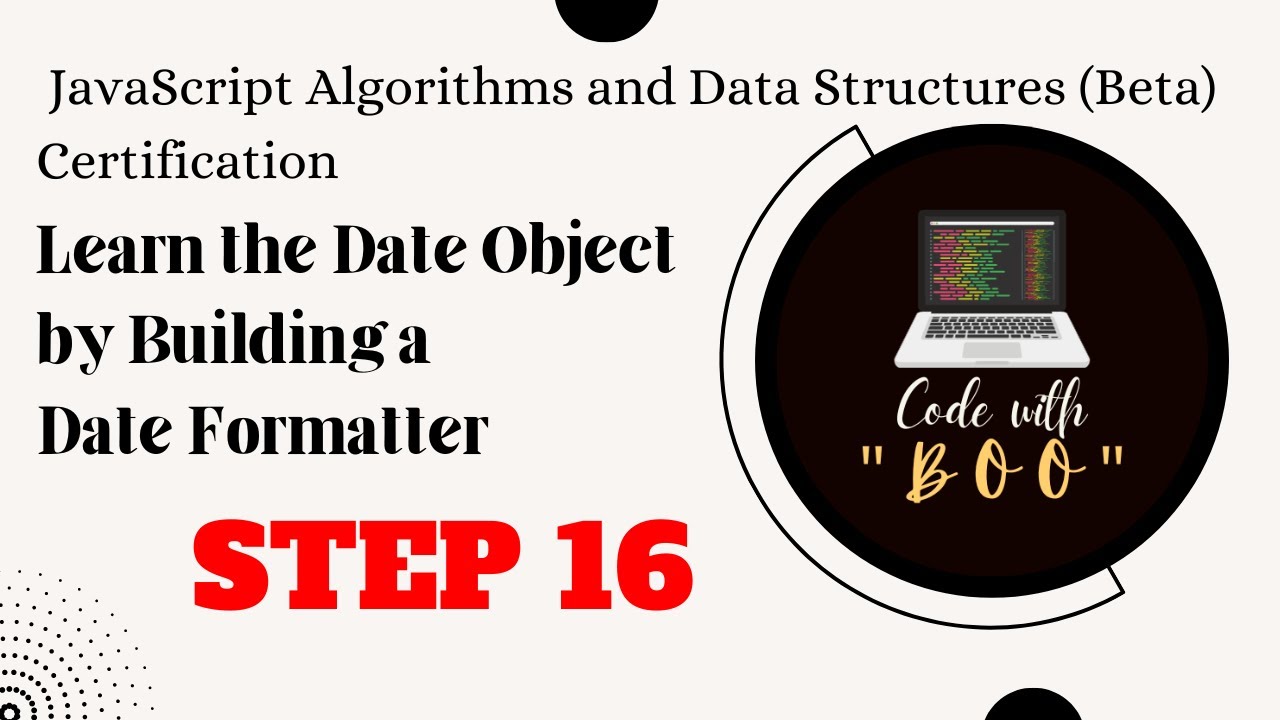 Learn The Date Object By Building A Date Formatter Step 16 Javascript