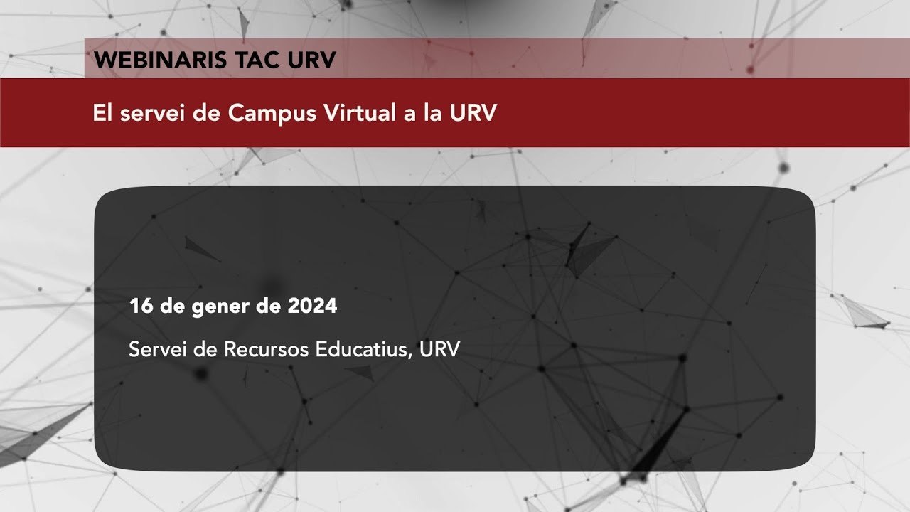 El servei de Campus Virtual a la URV - YouTube